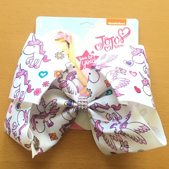 JoJo Siwa | Accessories | Jojo Siwa Unicorn Print Big Bow | Poshmark
